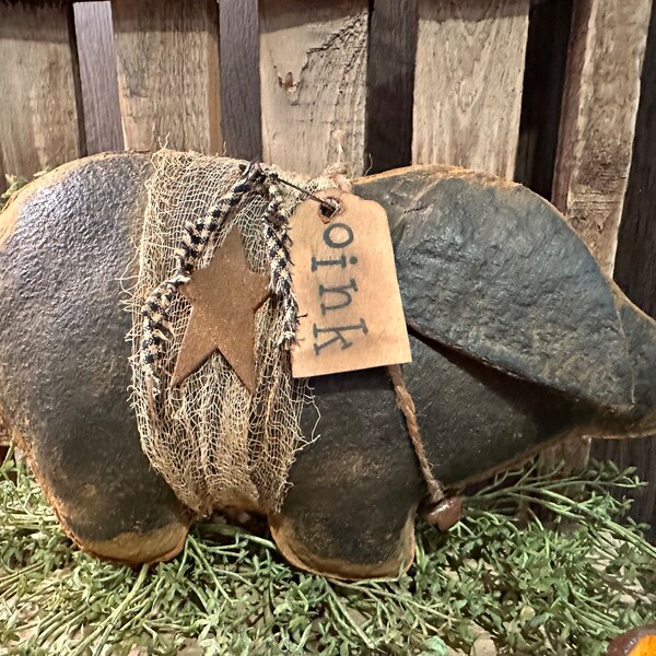 Primitive Pig - Etsy