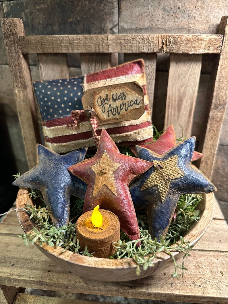 Primitive American Flag and Primitive Stars Bowl Fillers 2023 - Etsy