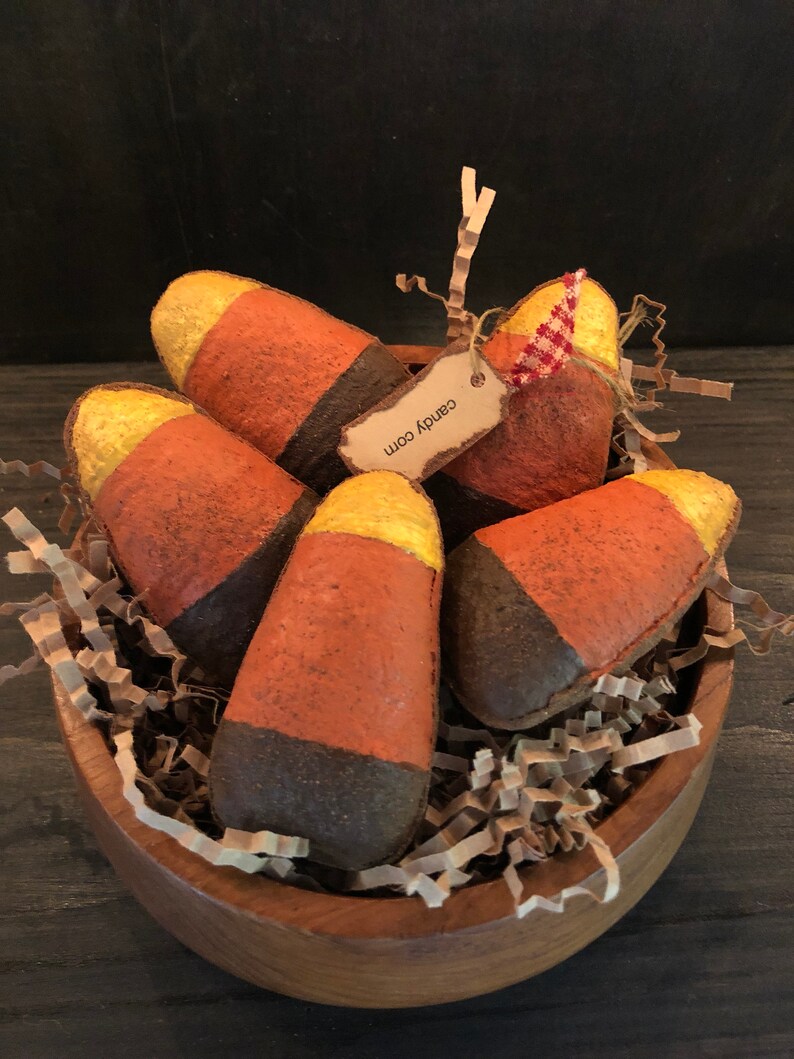 Primitive Grubby Candy Corn and Black Star Bowl Fillers - Etsy