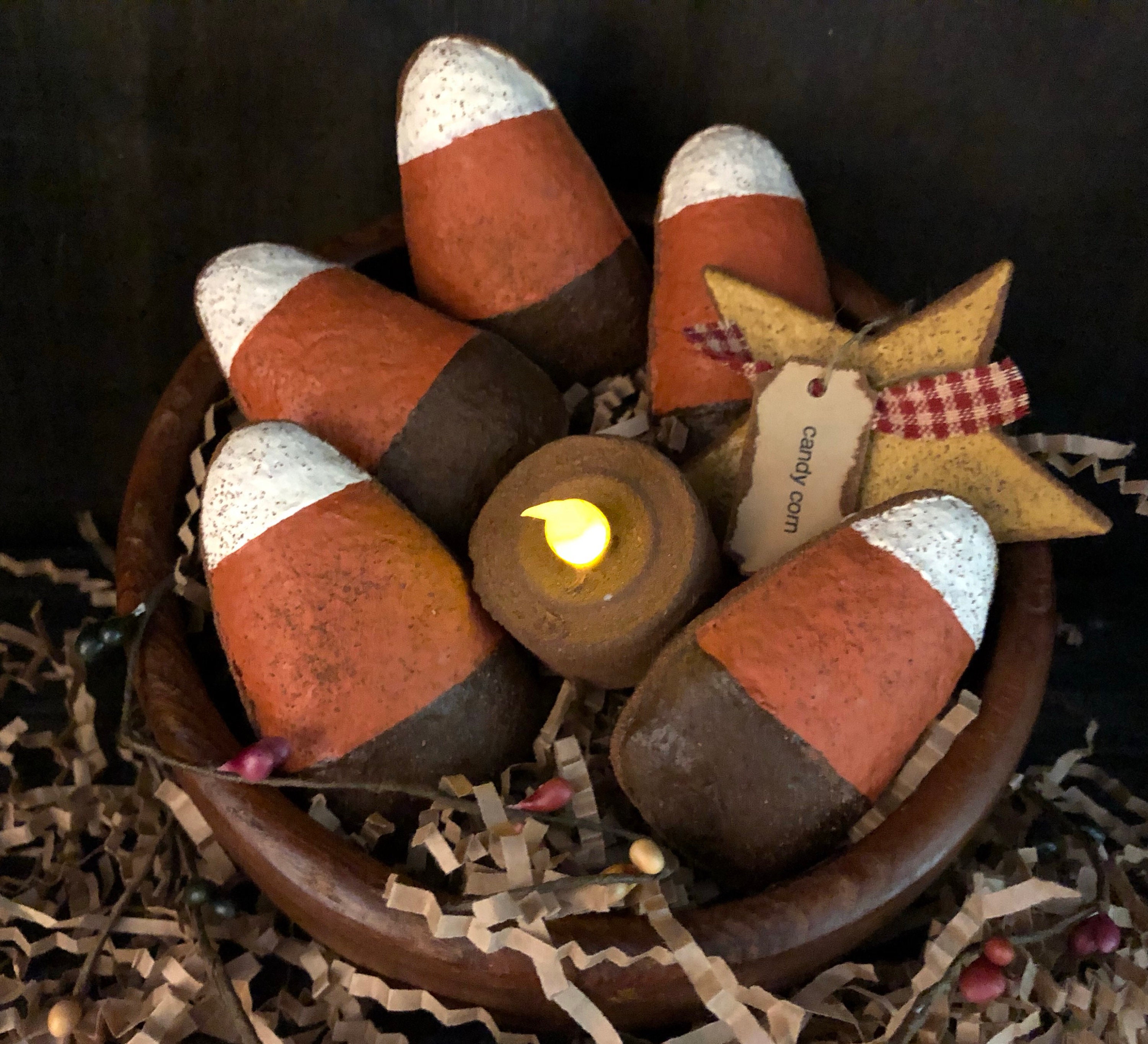 Candy Corn Bowl Fillers Primitive