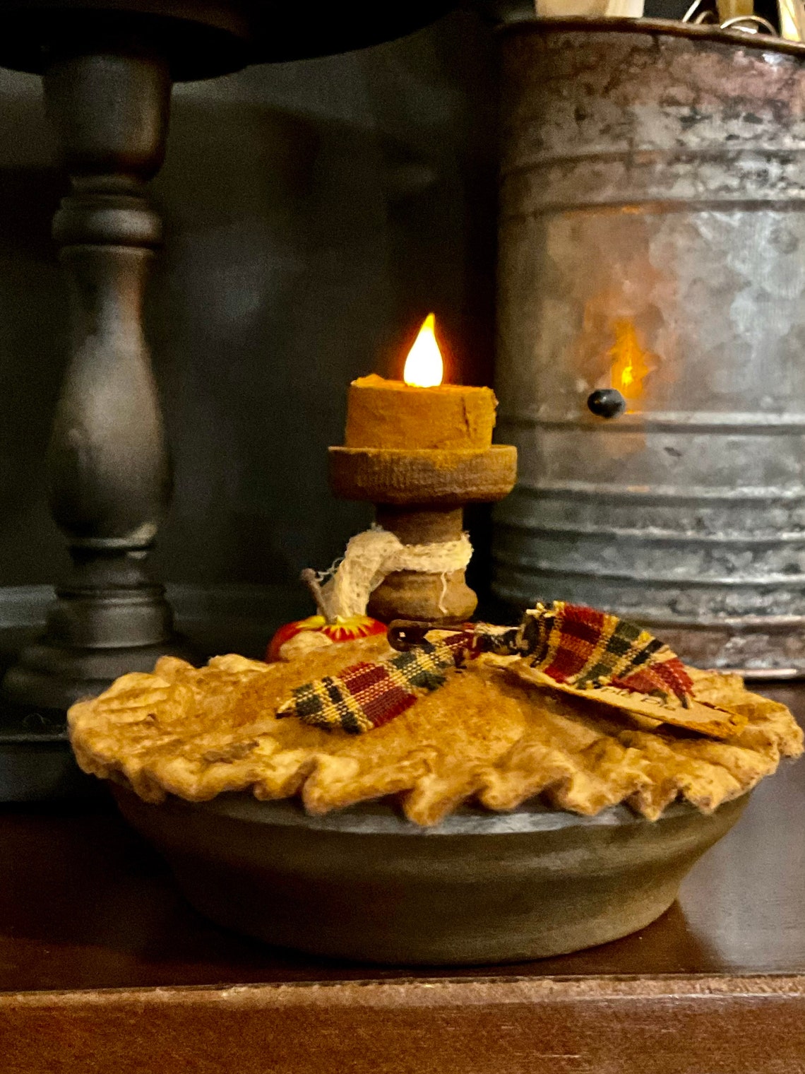 Primitive Faux Mini Apple Pie Tiered Tray Decor / Shelf Sitter - Etsy