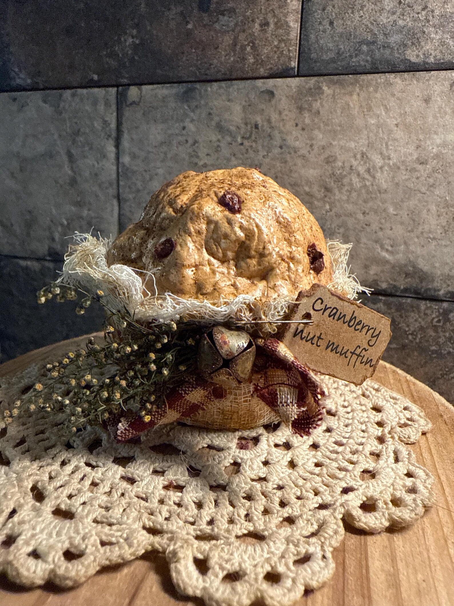 Primitive Fake Cranberry Nut Muffin for Tiered Tray or Bowl Filler - Etsy