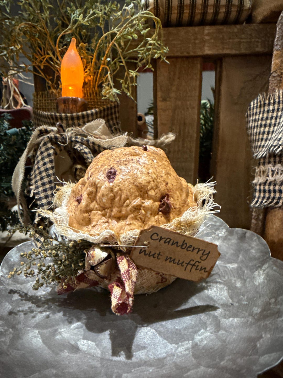 Primitive Fake Cranberry Nut Muffin for Tiered Tray or Bowl Filler - Etsy