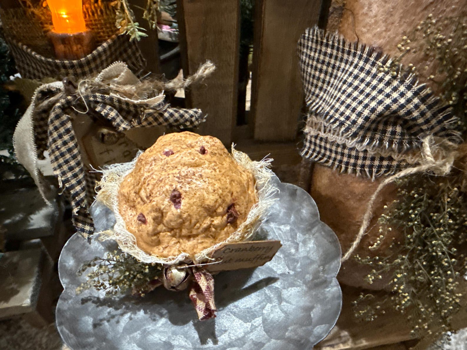 Primitive Fake Cranberry Nut Muffin for Tiered Tray or Bowl Filler - Etsy