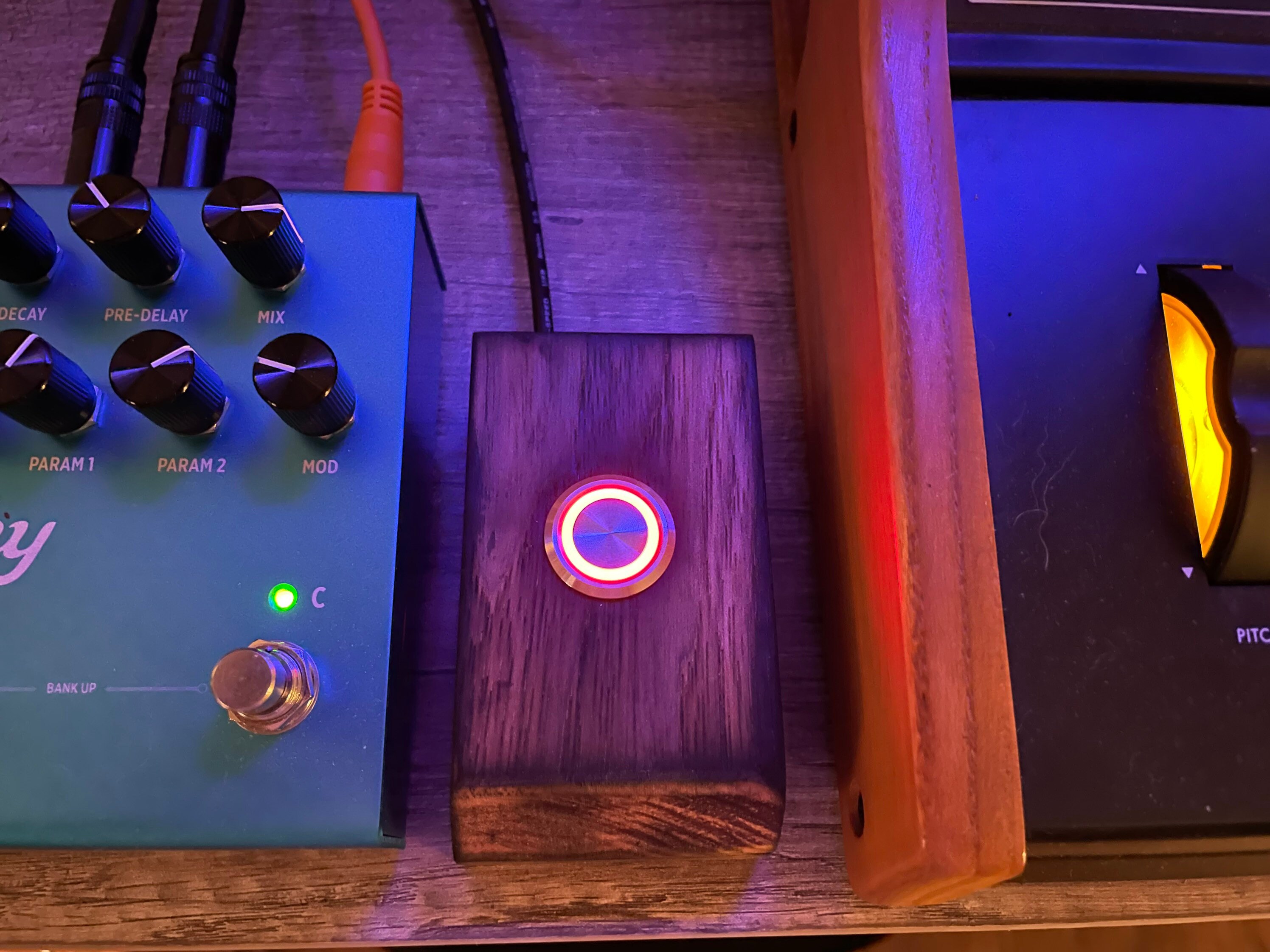 ENGAGE Button MIDI Bypass Toggle Switch - Handmade Hickory Remote USB ...