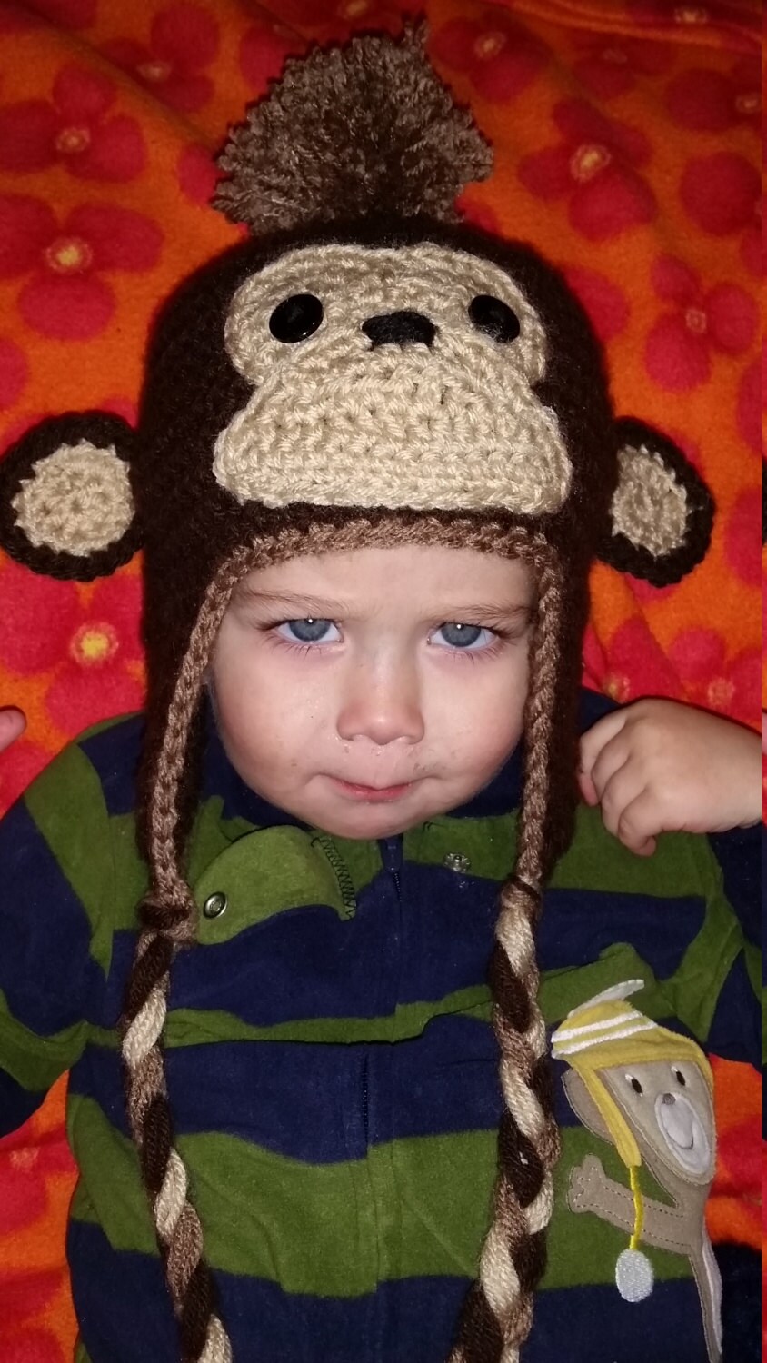 PDF Monkey Hat - ALL Sizes - Crochet Pattern - Etsy