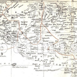 1876 Africa - Central Region: Abyssinia, Darfur, Egypt, Lake Victoria ...