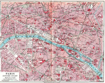 Seine River Map - Etsy