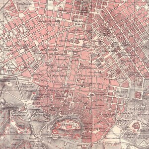 1899 City Map of ATHENS Around 1899 - the ACROPOLIS, Ancient Forums ...