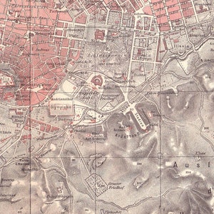 1899 City Map of ATHENS Around 1899 - the ACROPOLIS, Ancient Forums ...