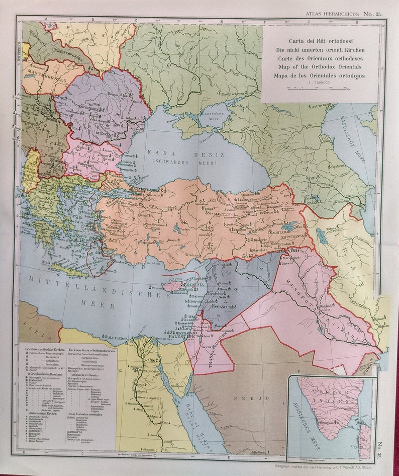 UNIQUE! 1929 ORIENTAL ORTHODOXY in the Eastern Basin of the ...