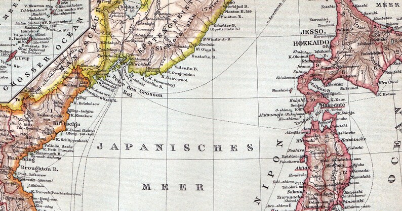 1898 JAPAN, KOREAN Peninsula and FORMOSA Present Taiwan Around 1898 Far ...