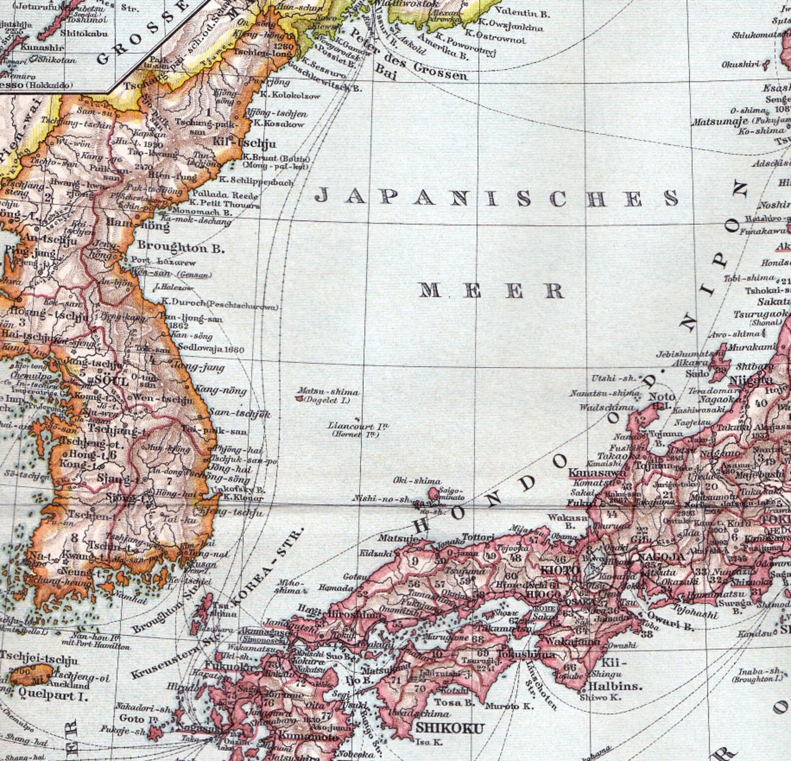 1898 JAPAN KOREAN Peninsula and FORMOSA Present Taiwan Around | Etsy