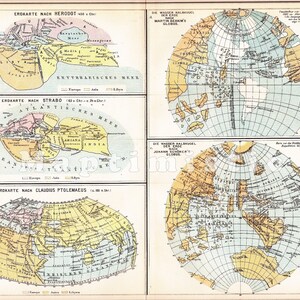 1898 Development of Cartography From Antiquity, From Herodotus and ...