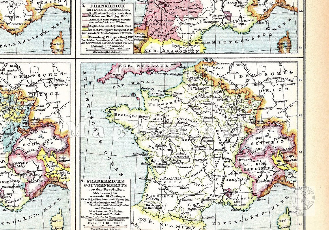 1903 Territorial Developement of France in Europe Between 12th - 18th ...