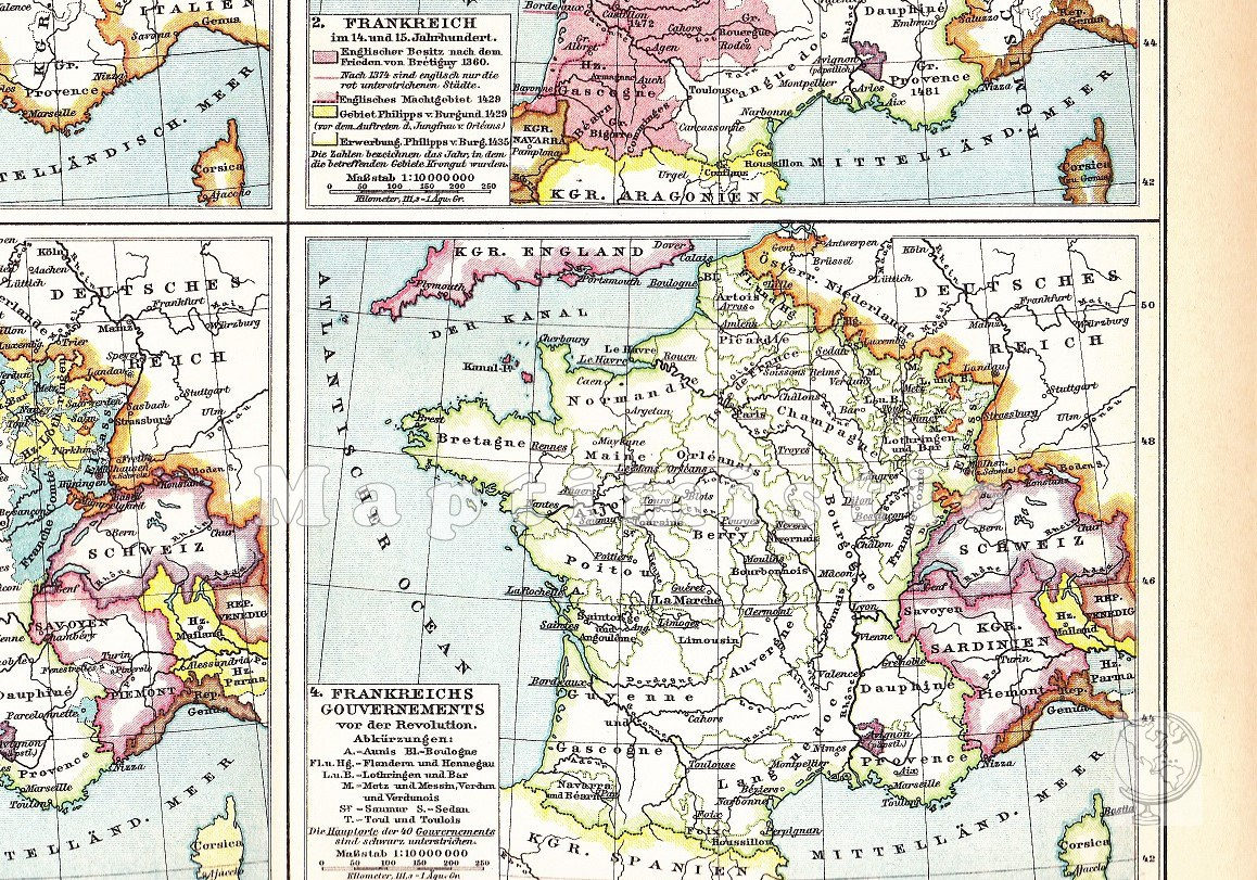 1903 Territorial Developement of France in Europe Between 12th - 18th ...