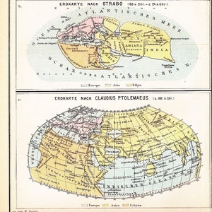1898 Development of Cartography From Antiquity, From Herodotus and ...