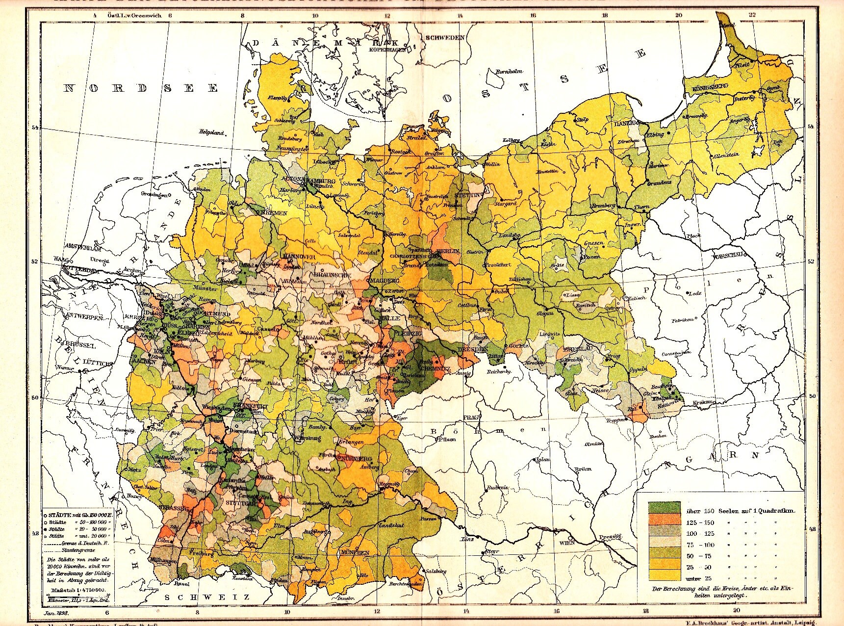 Home Décor 1893 Population Consistence in the German Empire by the 1890 ...
