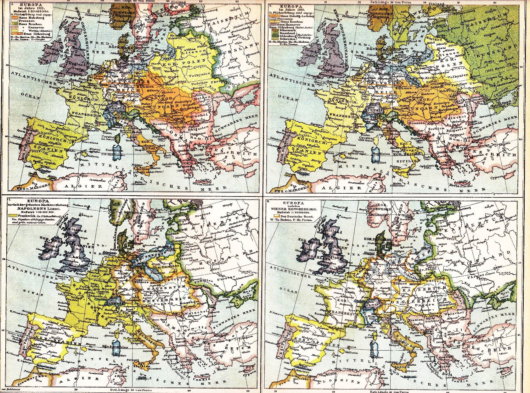 1898 Territorial DEVELOPEMENT of EUROPE, Historical Map of Europe ...