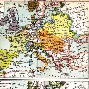 1898 Territorial DEVELOPEMENT of EUROPE, Historical Map of Europe ...