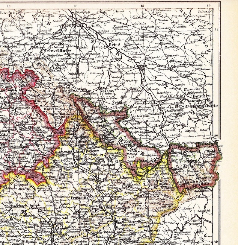 1898 Bohemia, Moravia and Austrian Silesia in Central Europe at the End ...