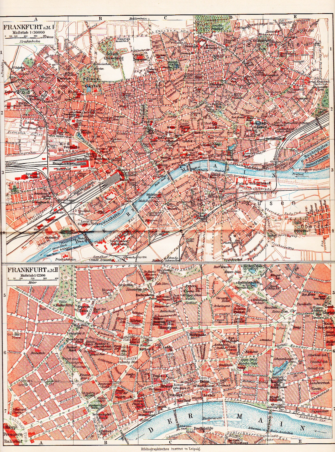 1929 City Map of Frankfurt Am Main Hesse-nassau Germany in - Etsy