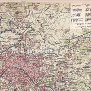1904 Paris, Capital of France With the Seine and the Surroundings at ...