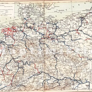 1897 Shipping Routes of the German Empire at the End of the 19th ...