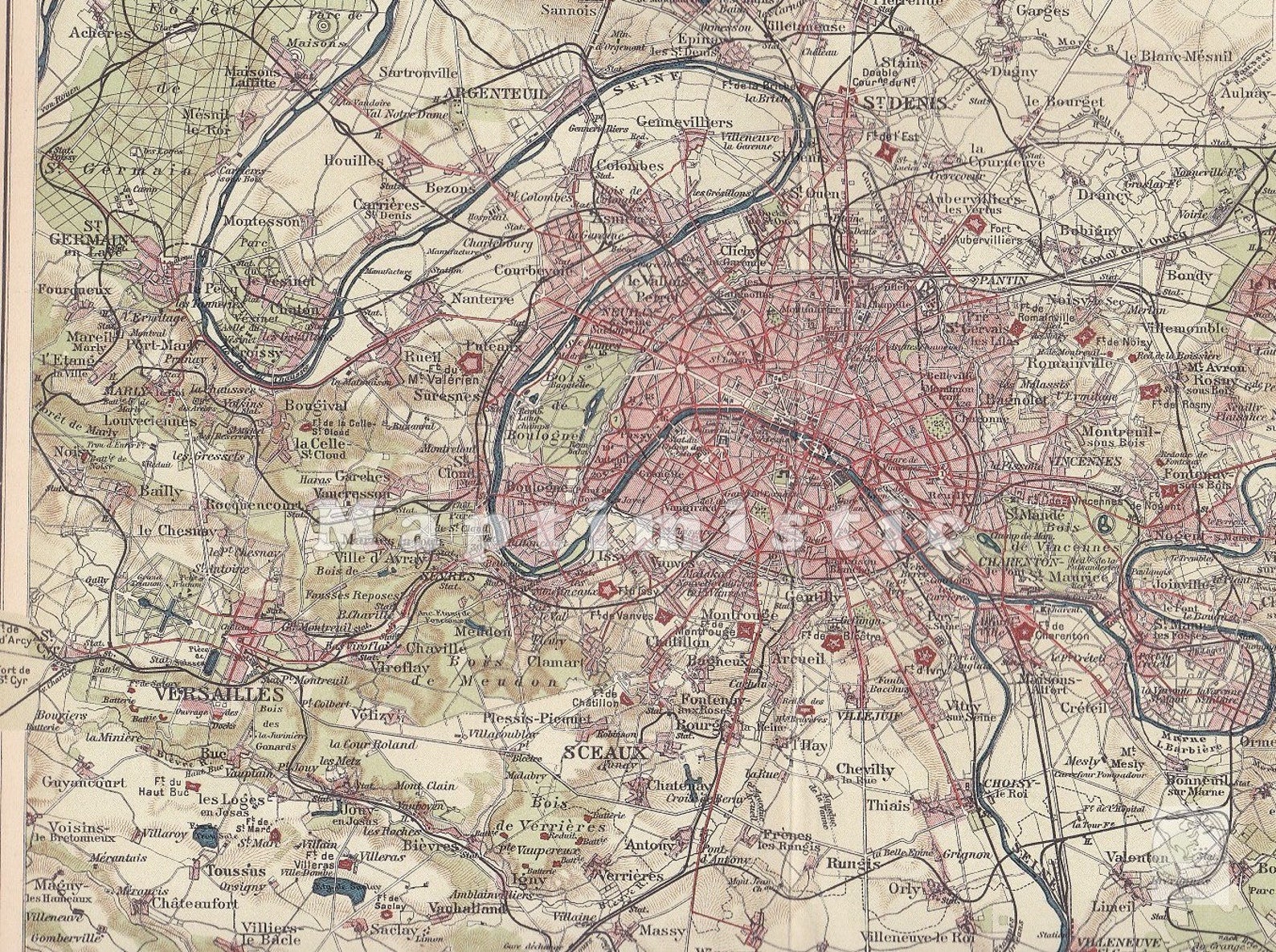 1904 Paris Capital of France With the Seine and the - Etsy