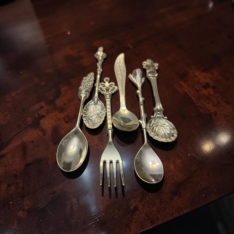 Gold Demitasse Spoon Set - Etsy