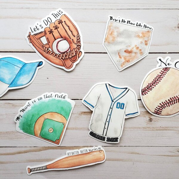 Baseball Stickers - Etsy