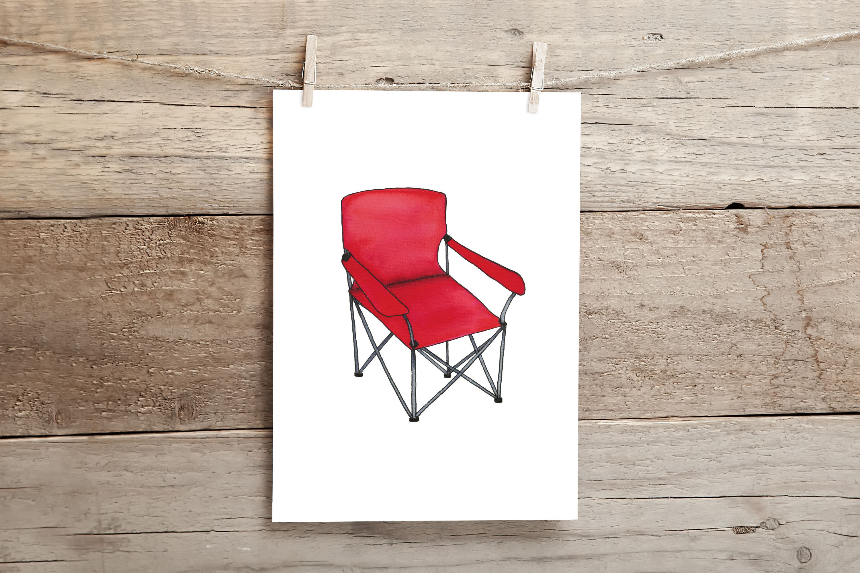 Camping Printable Wall Art | Camper Painting | Camp Decor | Camp Art ...