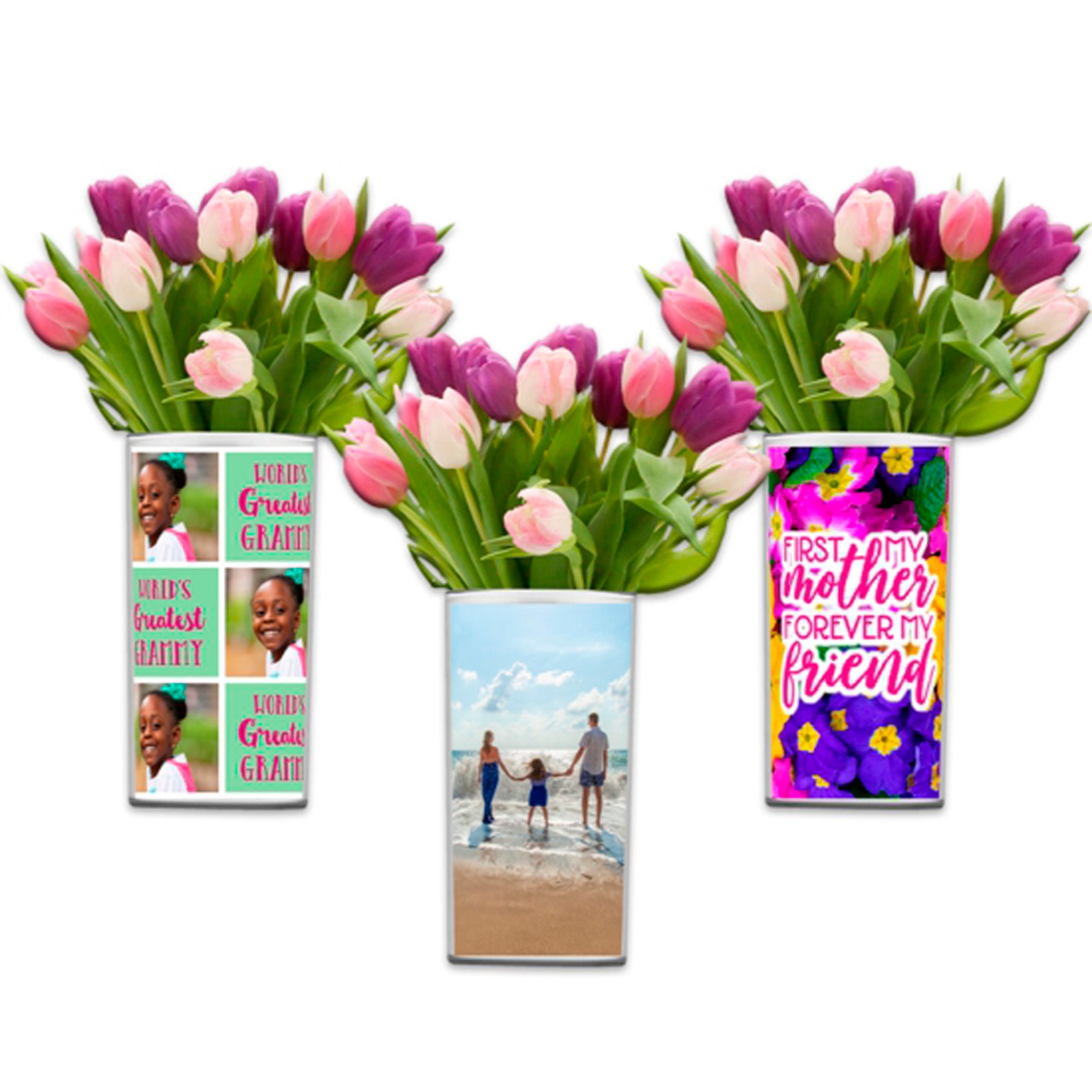 Photo Vase Photo Flower Vase With Name Pictures Acrylic - Etsy