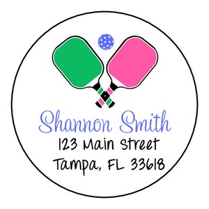 Personalized Pickleball Stickers Labels, Custom Address Labels PRINTED ...