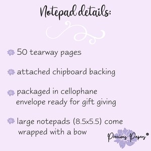 Custom August Birth Flower Notepad, August Birth Month Gift ...