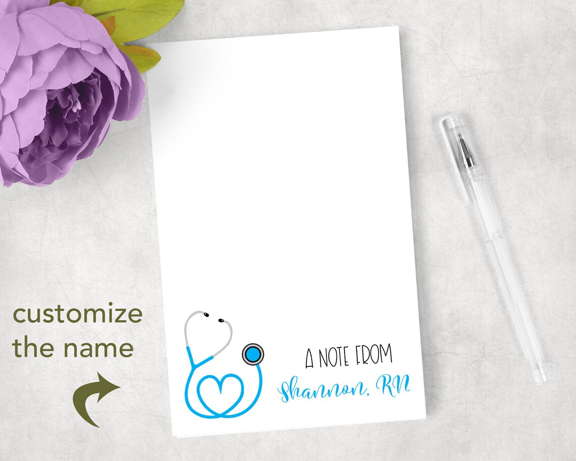 Personalized Stethoscope Notepad Nurses Note Pads Nurse Gifts | Etsy