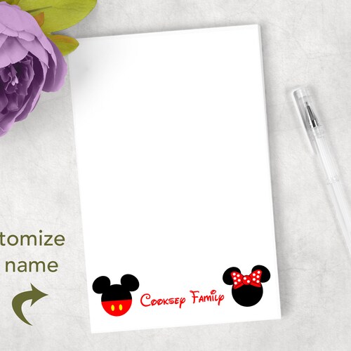 Personalized Red Mouse Note Pads Personalized Mouse Gift - Etsy