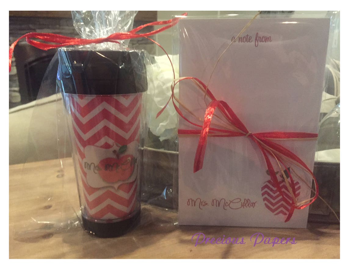 Personalized Teacher Notepad and Travel Mug Set Teacher - Etsy