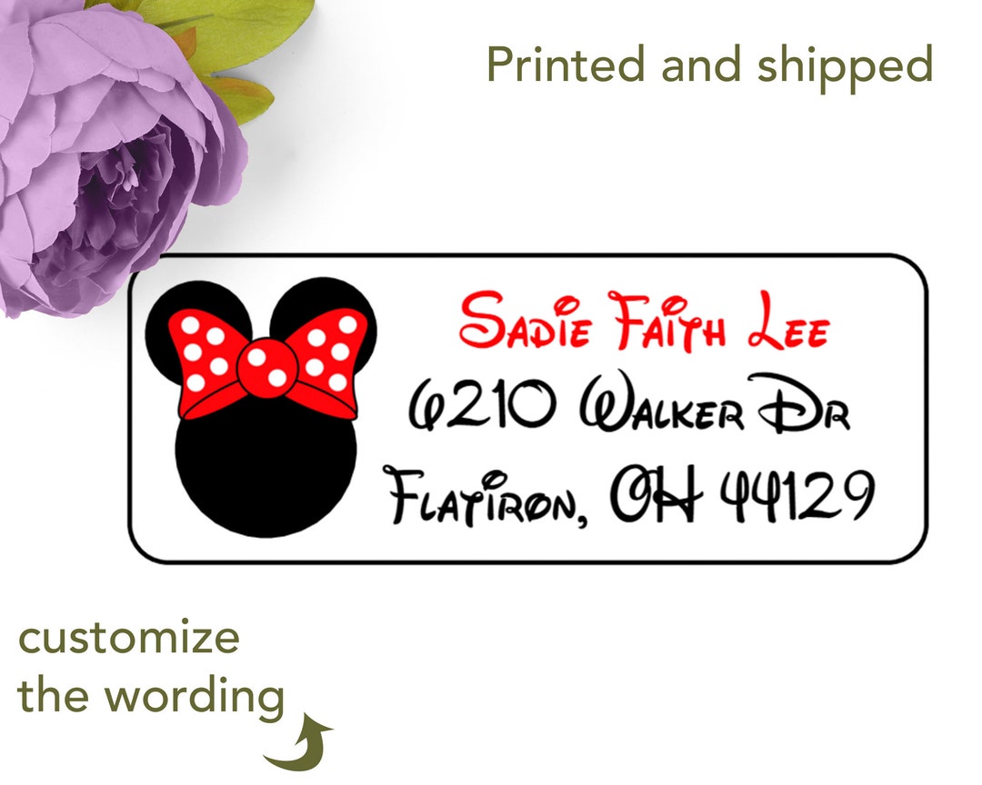 30 Personalized Red Mouse Return Address Labels Mouse Labels Mouse ...