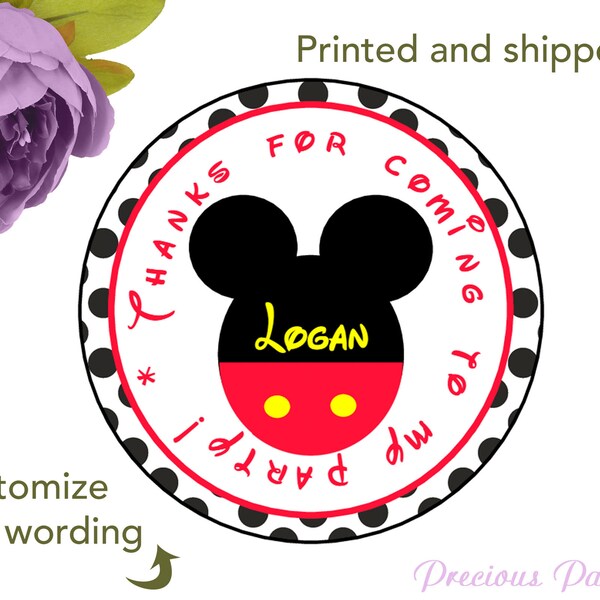 Mickey Mouse Labels - Etsy