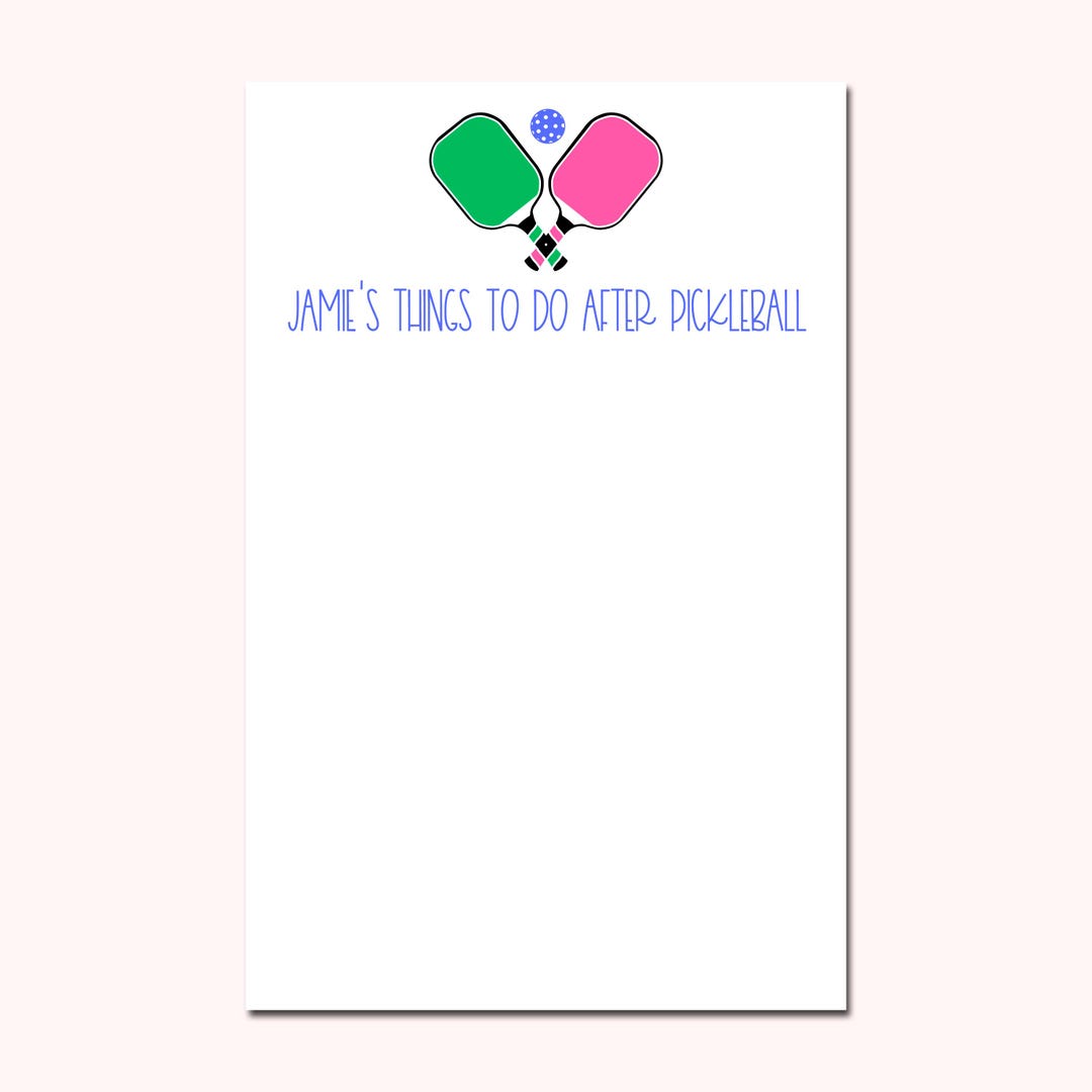 Personalized Pickleball Notepads, Customized Pickleball Gift for a ...