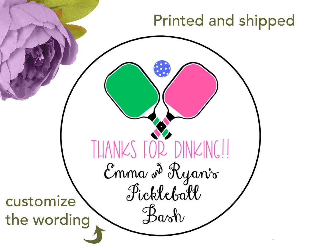 Personalized Pickleball Stickers Labels, Custom Address Labels PRINTED ...