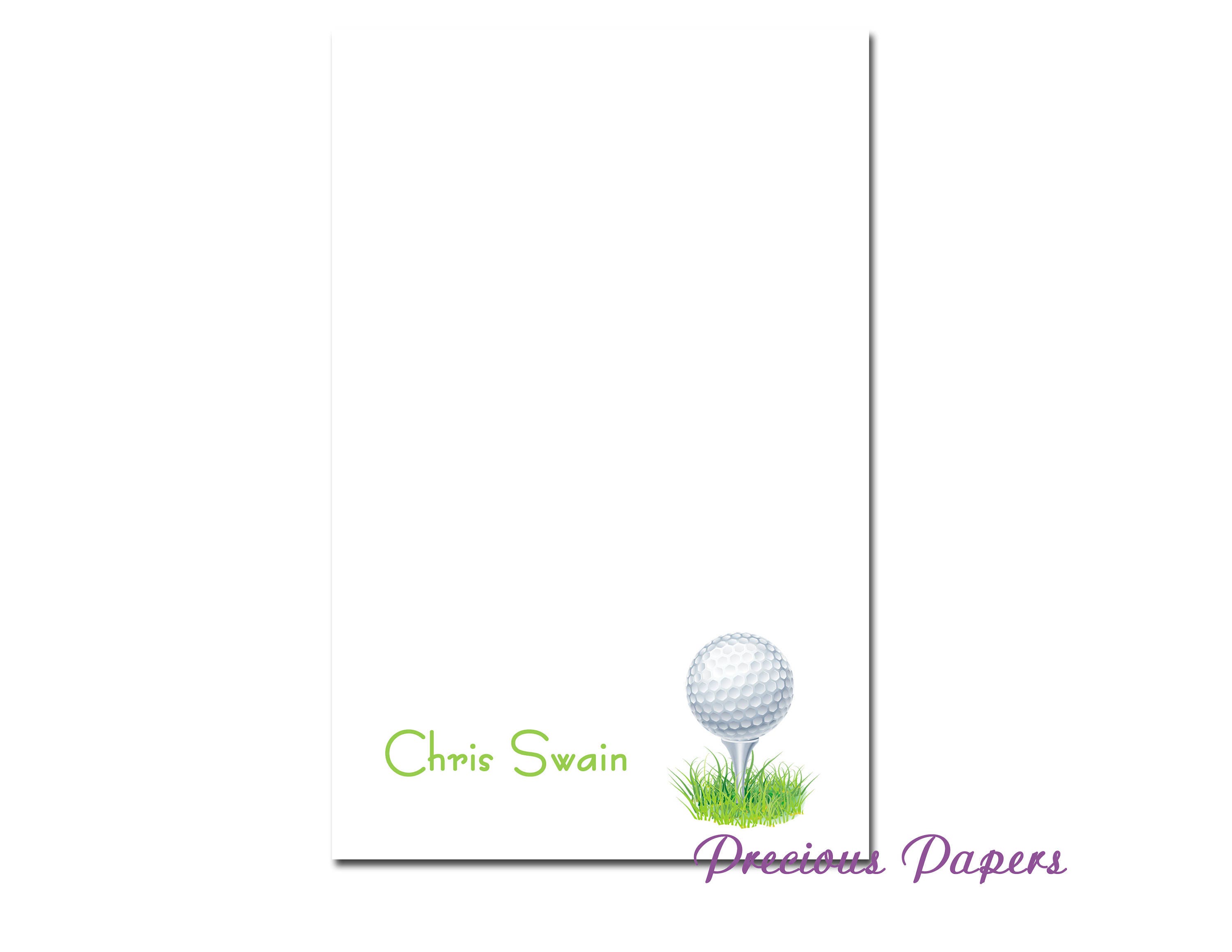 Personalized golf notepads golf note pad golfing gift golf | Etsy