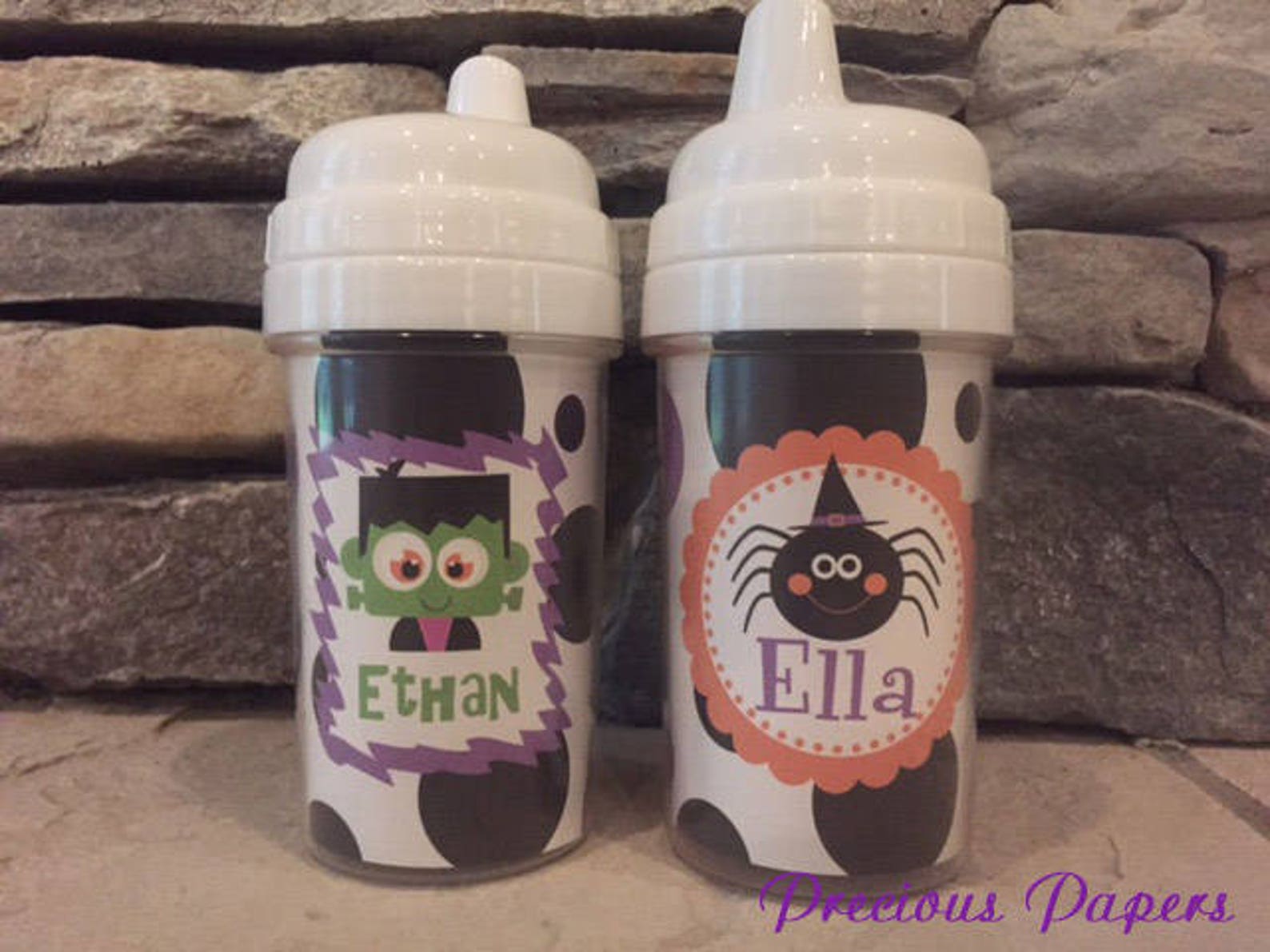 Personalized Kids Halloween Sippy Cup - Spider Sippy Cup - Monster ...