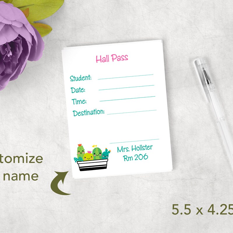 Teacher Pass Paper - Etsy