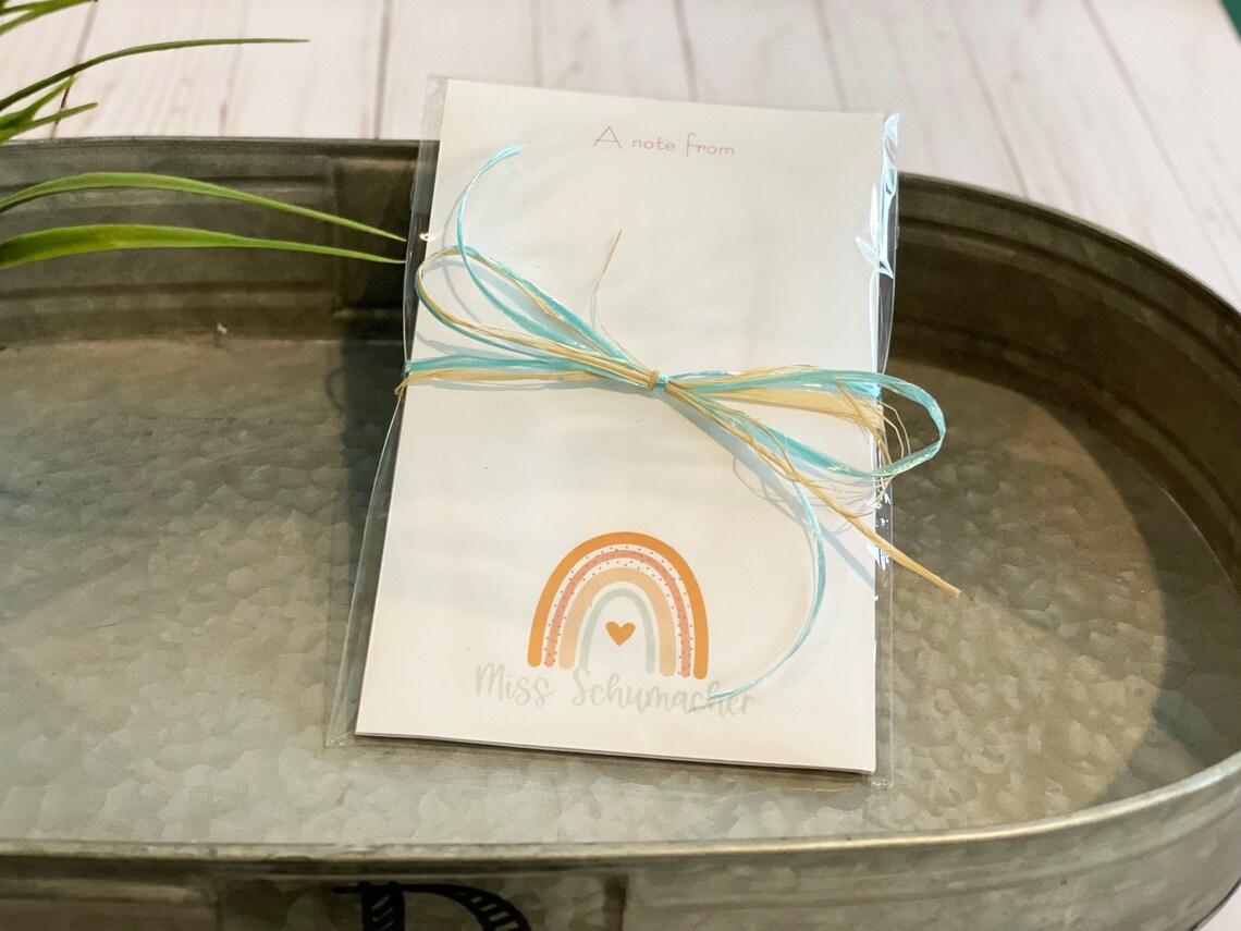 Boho Rainbow Personalized Notepad Note Pad Woman's Ladies | Etsy