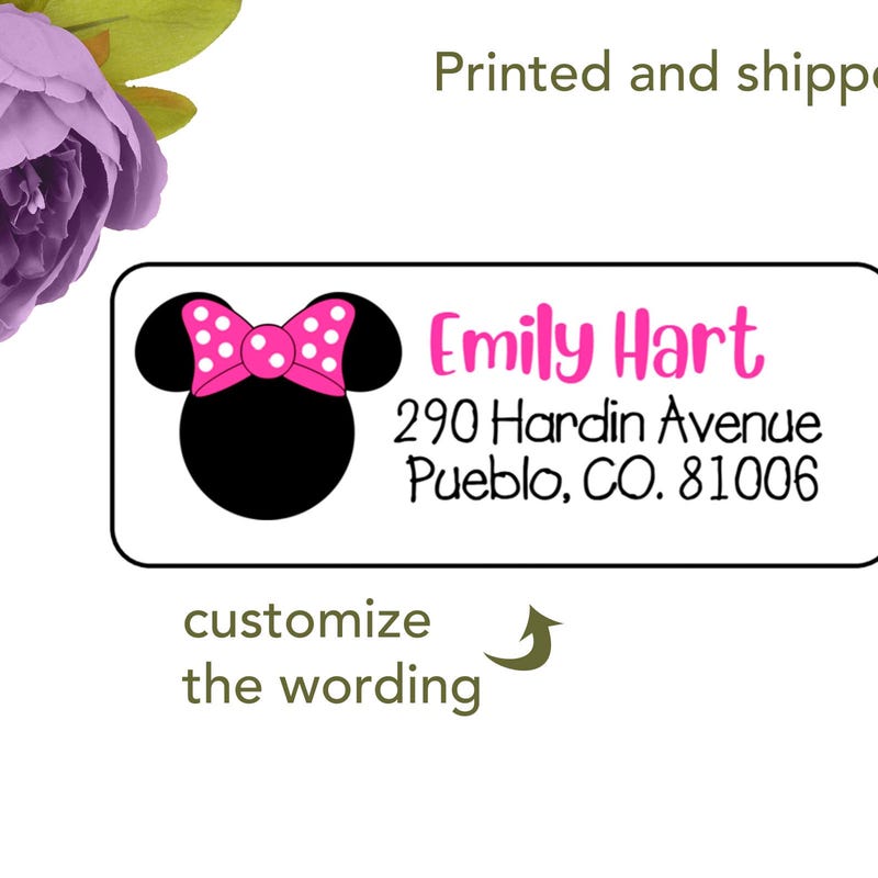 Minnie Mouse Labels - Etsy