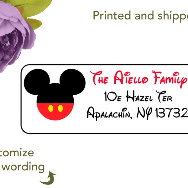 Mickey Mouse Address - Etsy