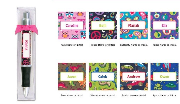 Personalized Kids Pens Peace Sign Pens Owl Print Pens - Etsy