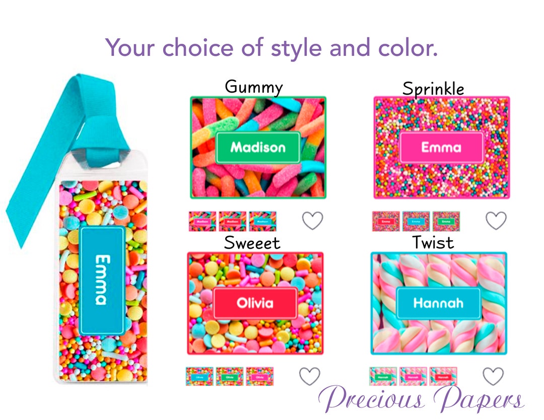 Personalized Bookmarks Candy Bookmarks, Sprinkles Bookmark, Gummy Worm ...